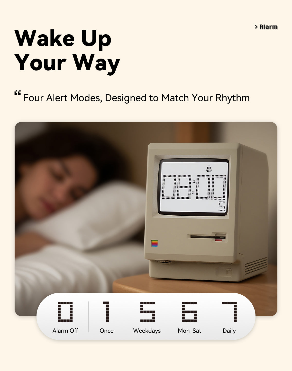 Kokogol Maclock - Retro 1984 Macintosh Pixel Art Alarm Clock – KOKOGOL